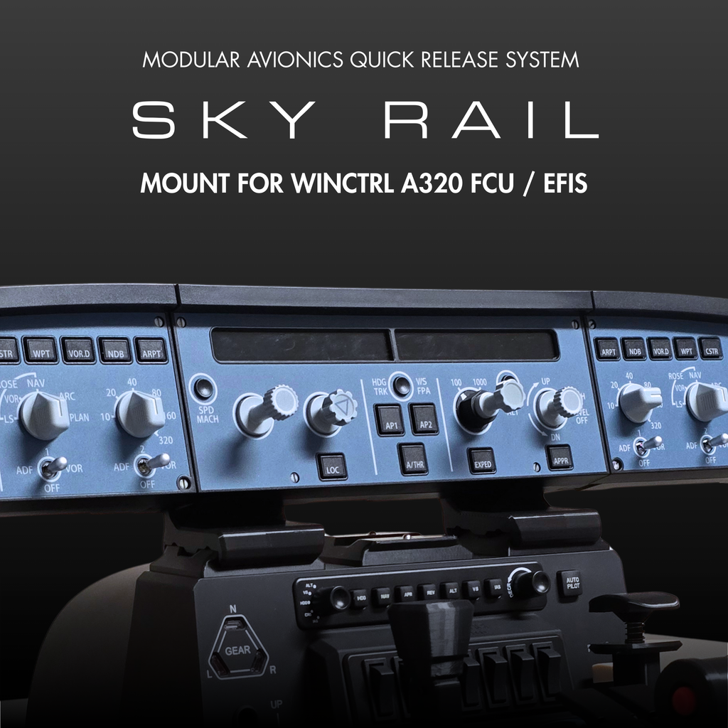SKY RAIL Modular Mount for WinCtrl / Winwing A320 FCU, Honeycomb Alpha ...