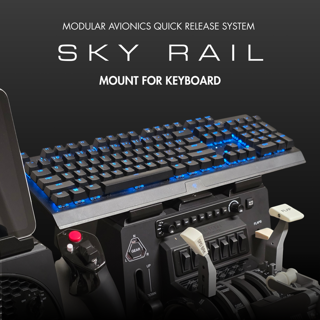 SKY RAIL Modular Keyboard Mount for Honeycomb Alpha / Bravo – FLIGHT ...
